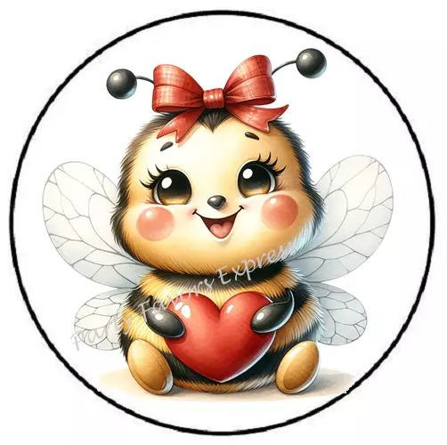 Adorable Bee Heart Valentines Day Stickers Party Favors Gift For You ...