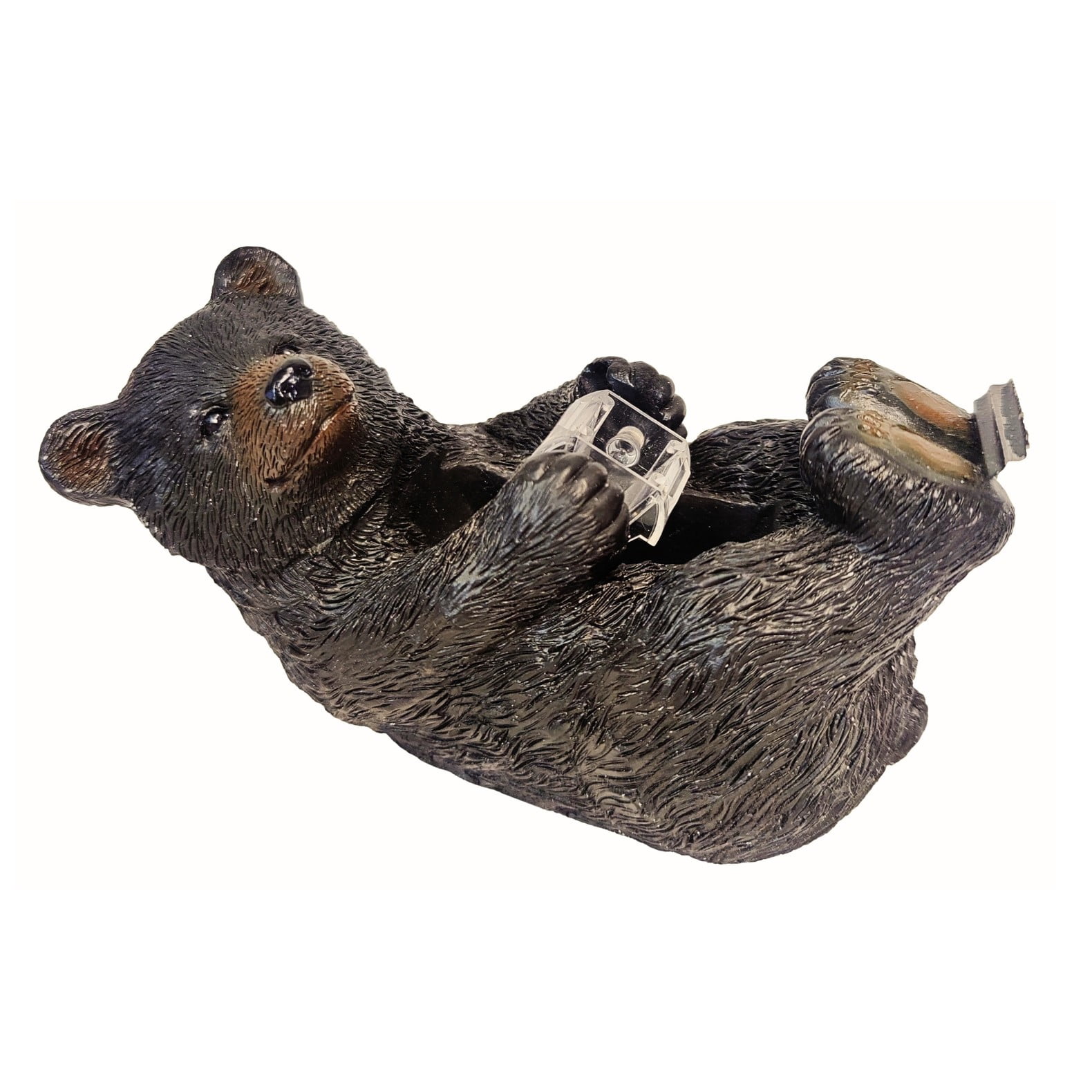 Adorable Black Bear Tape Dispenser Stand for Cabin Lodge Office Desk ...