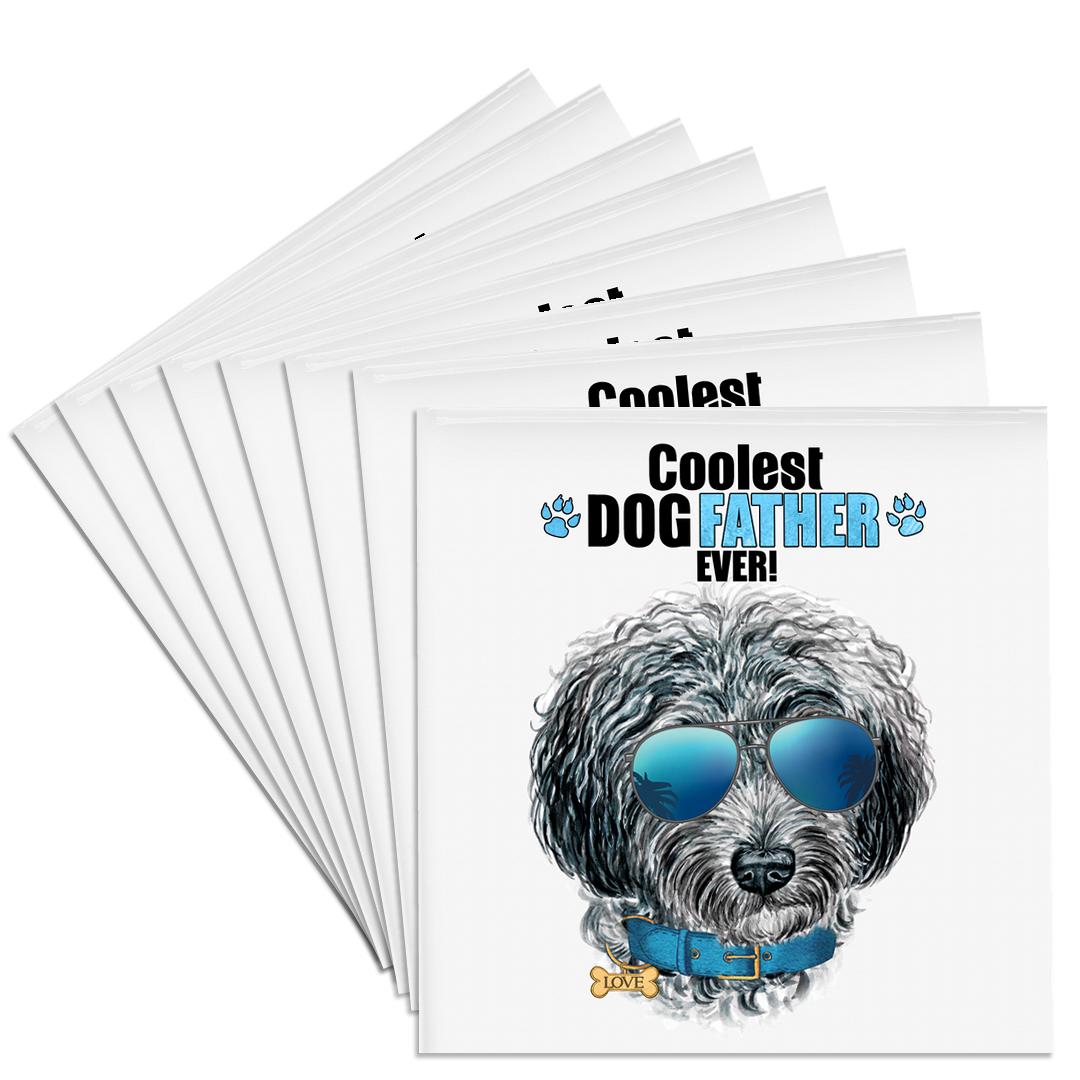 3drose, Adorable Black Curly Haired Yorkshire Terrier Dog for Fathers ...