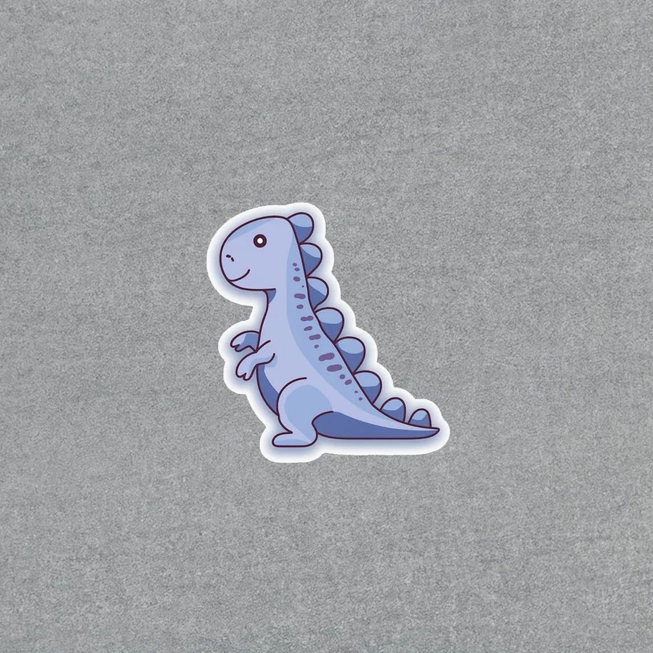 Adorable Blue Dinosaur Sticker - Cute Cartoon T-Rex For Kids, Laptops ...