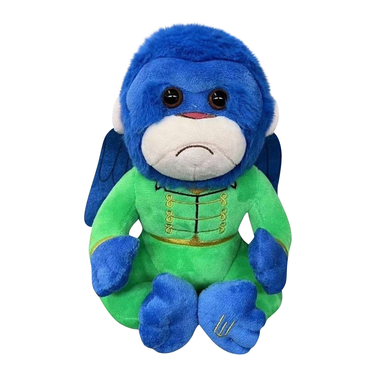 Adorable Blue and Green Plush Monkey Toy with Wings Soft Stuffed Animal ...