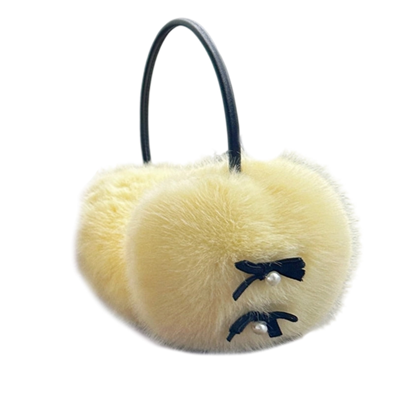 Adorable Bows Plush Ear Muffs Winter Warm Thermally Earmuffs Fashion ...