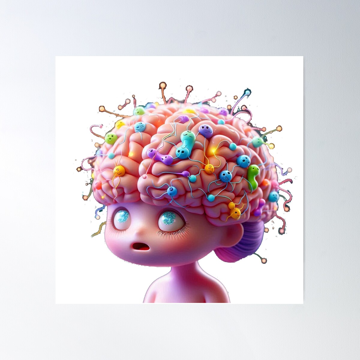 Adorable Brain Layout For Babie Poster Wall Art, Modern Wall Decor For ...