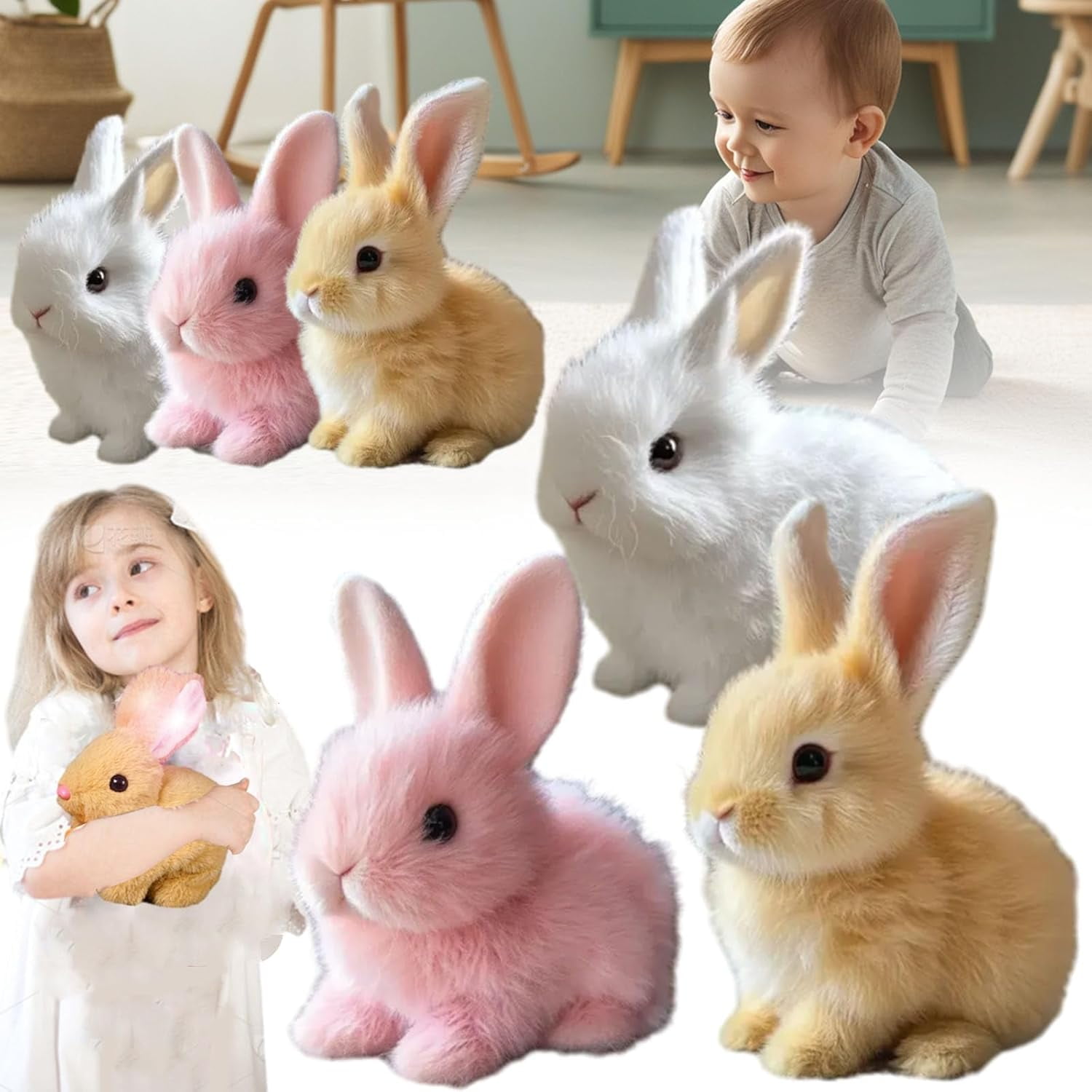 Adorable Bunby Plush Toy - My Realistic Bunny Toy,Bunbi Realistic Bunny ...