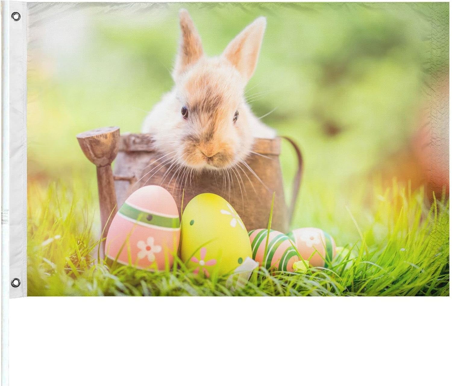 Adorable Bunny Easter Eggs Flag Outdoor Garden Flag for Outside Funny ...