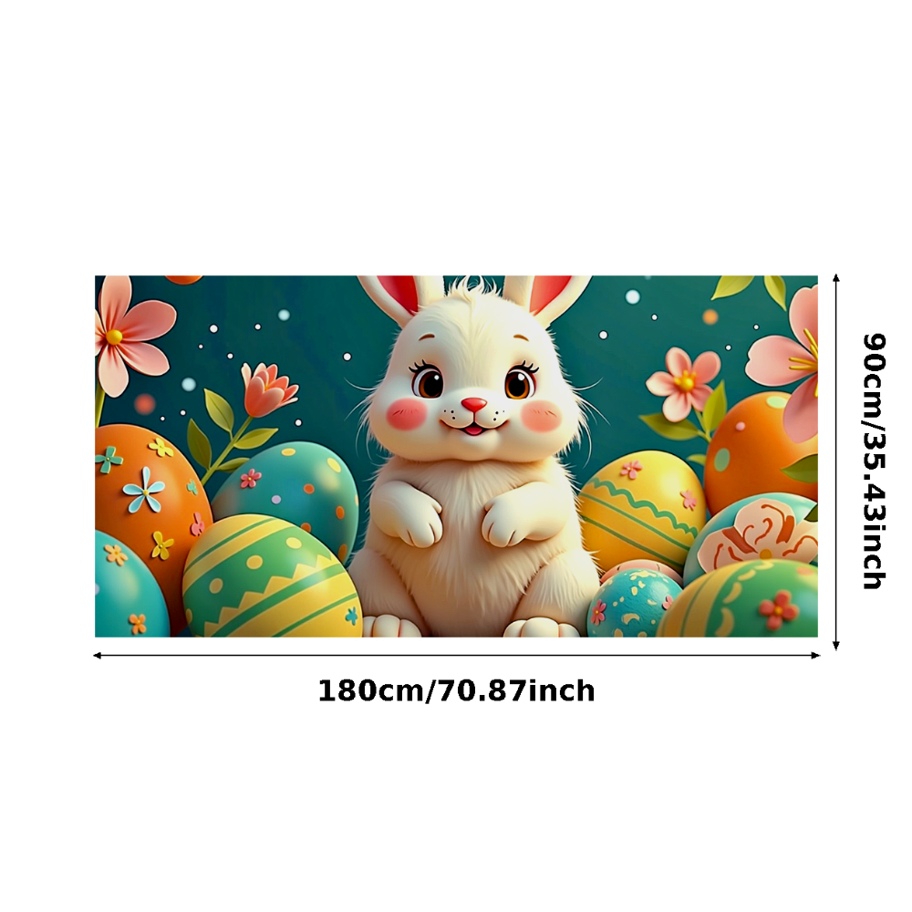 Adorable Bunny Themed Easter Background Banner Party Decorations for ...