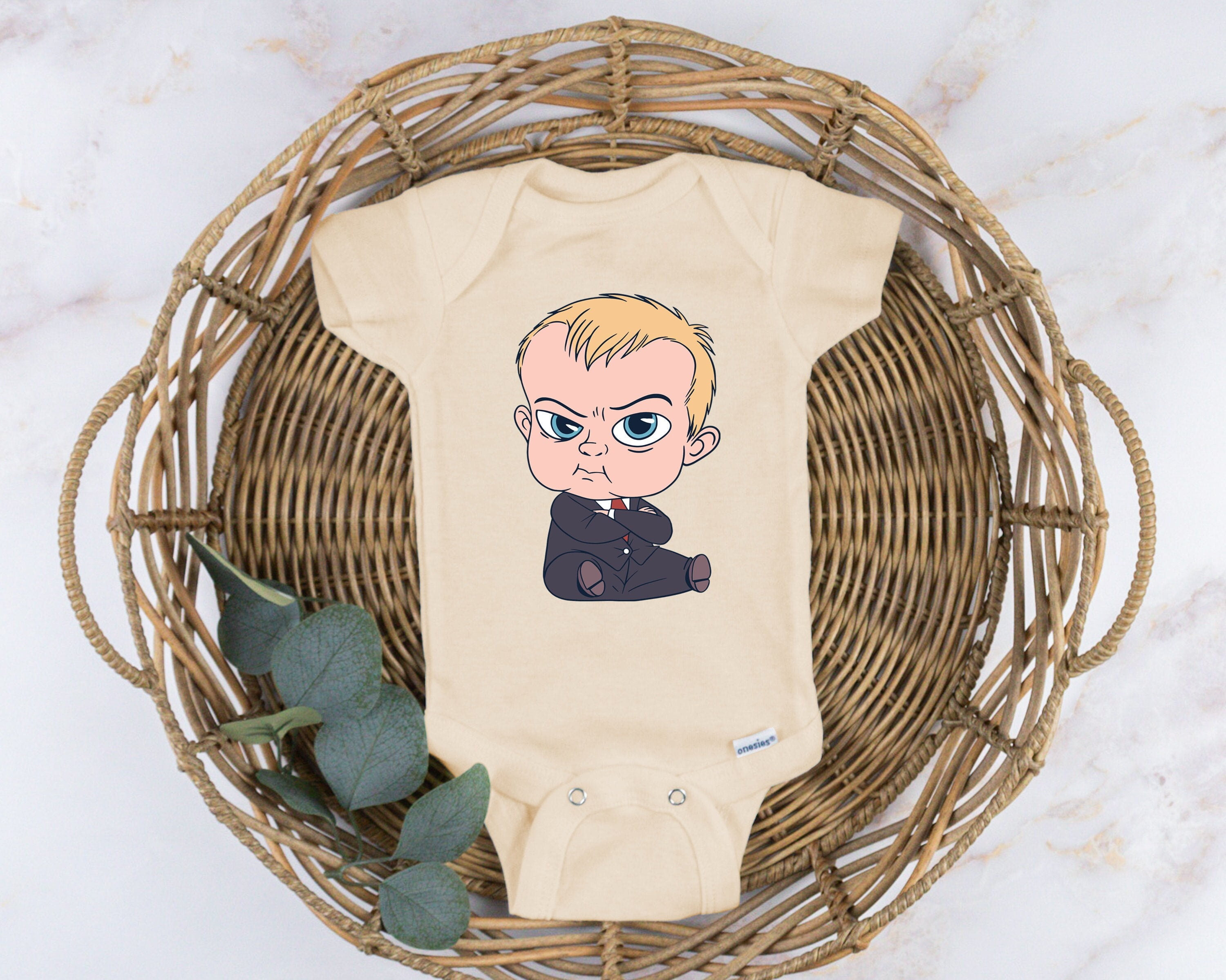 Adorable Business Baby Cartoon Bodysuit, Funny Baby In Suit Onesie Cute ...