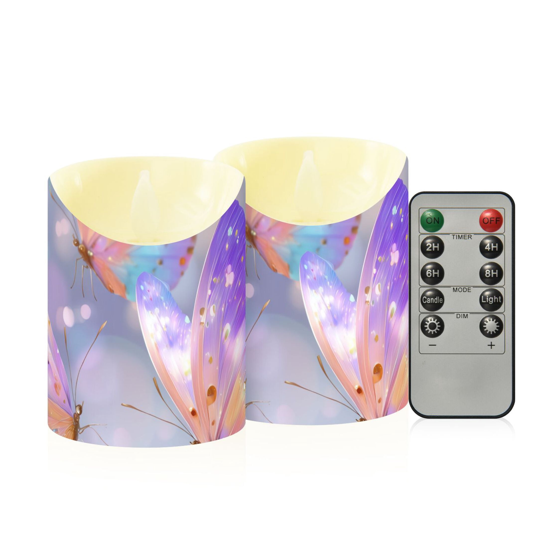 Adorable Butterflies Fluttering Flickering Flameless Candles with ...