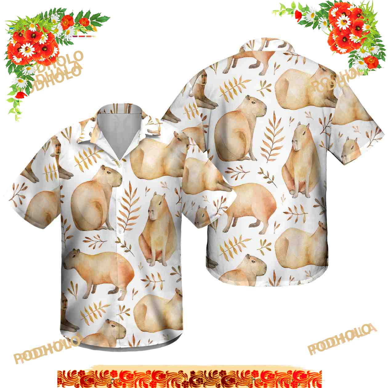 Adorable Capybara Hawaii Shirt, Funny Capybara Shirt - Walmart.com