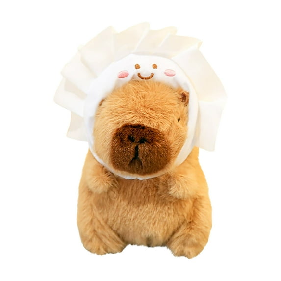 Adorable Capybara Plush Stuffed Animal Keychain Toy with Bandana and ...