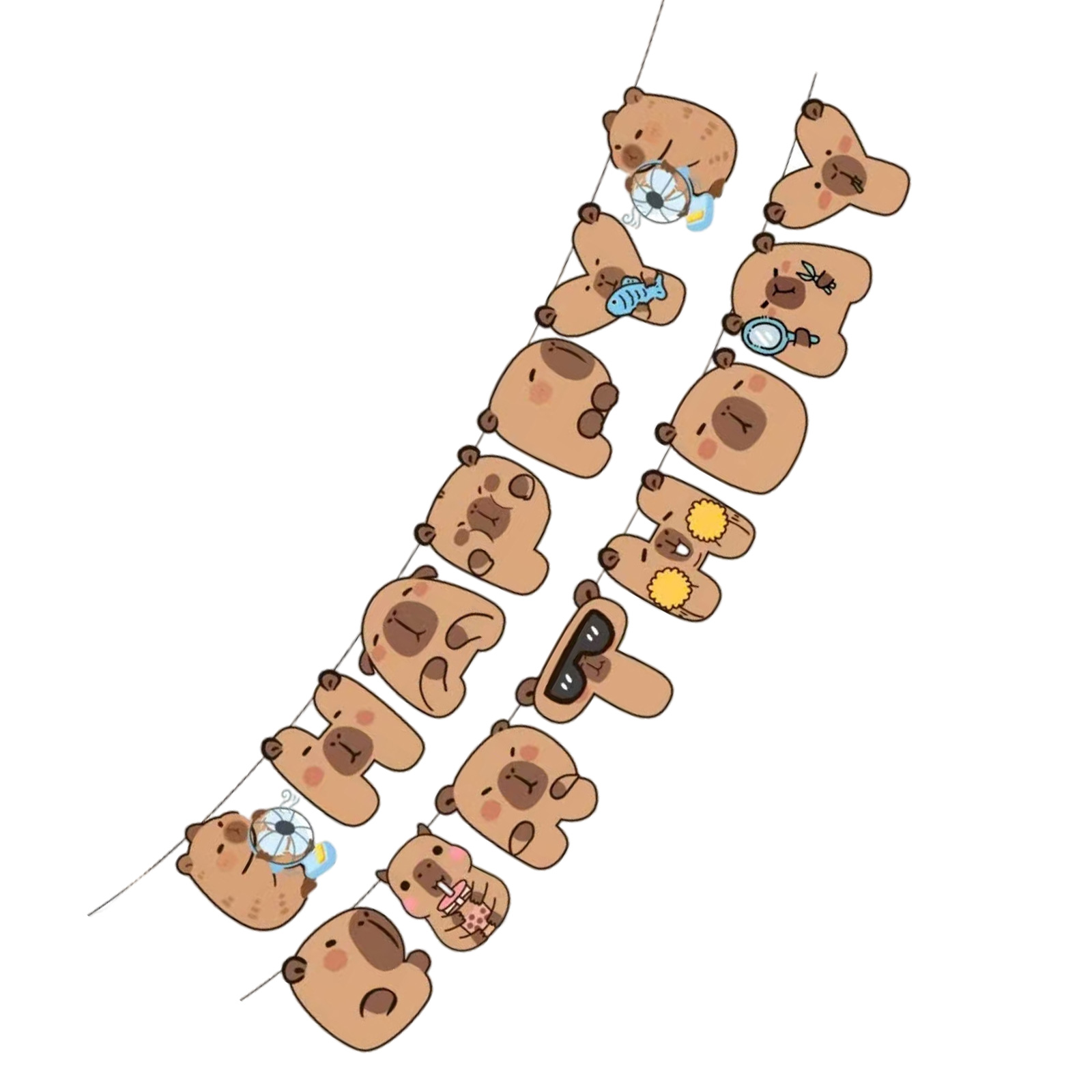 Adorable Capybaras Birthday Flags Capybaras Birthday Decoration Sturdy ...