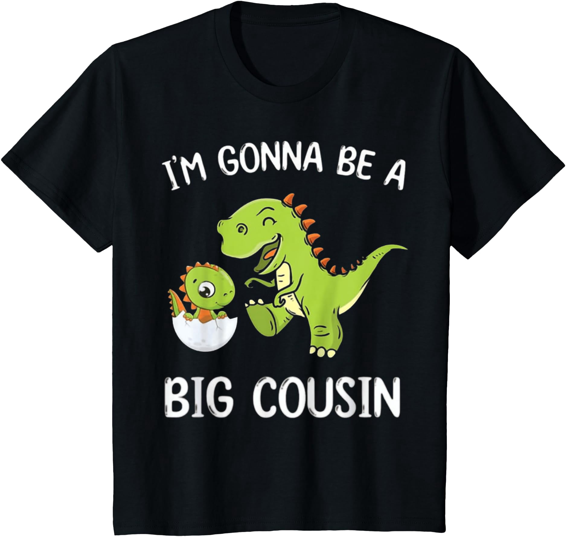 Adorable Cartoon Dinosaur Promoted to Big Cousin T-Shirt - Celebrate ...