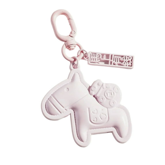 Adorable Cartoon Horse Design Keychain With Immediately Rich Symbol For ...