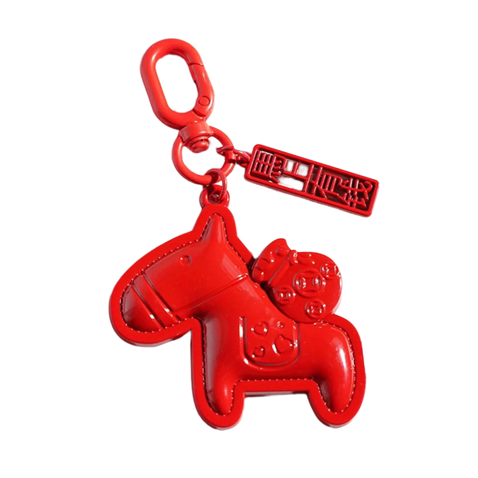 Adorable Cartoon Horse Design Keychain With Immediately Rich Symbol For ...