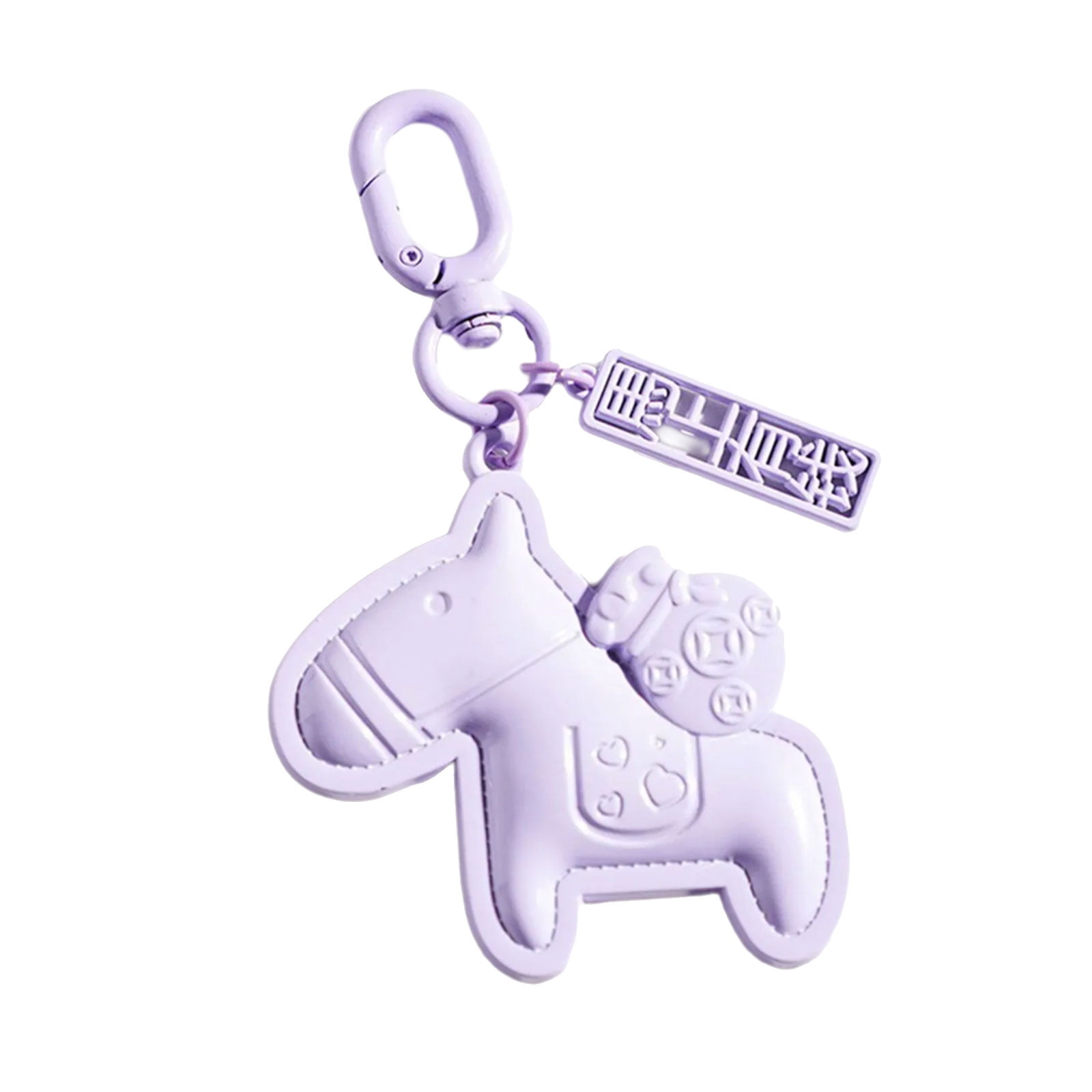 Adorable Cartoon Horse Keychain With Luckily Rich Symbol For Prosperity ...