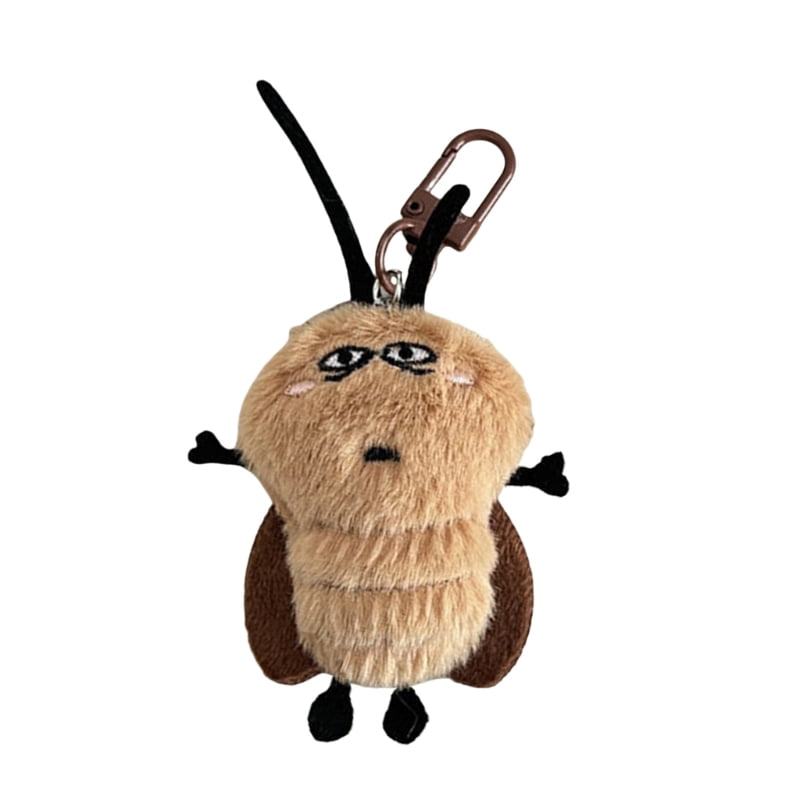Adorable Cartoon Plush Roach Keychain Toy For Kids Bags Car Decoration ...
