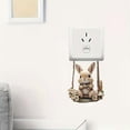 Adorable Cartoon Rabbit Wall Switch Sticker - Self-Adhesive Waterproof ...