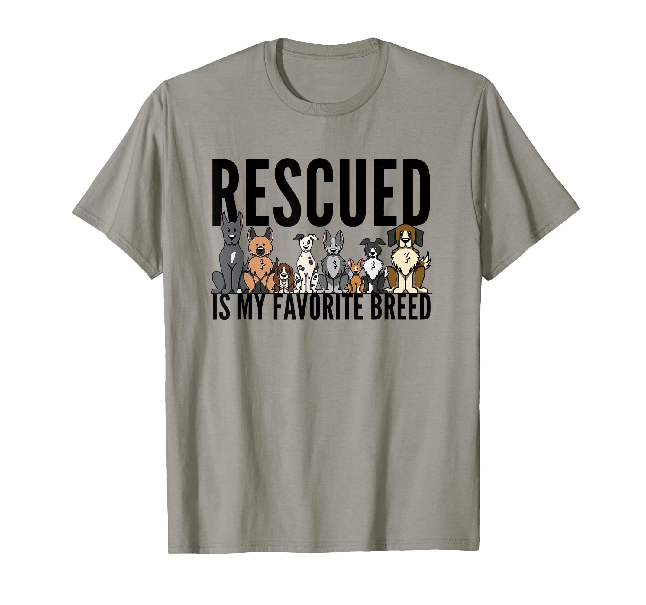 Adorable Cartoon Rescue Dogs T-Shirt - Express Your Dog Lover Passion ...