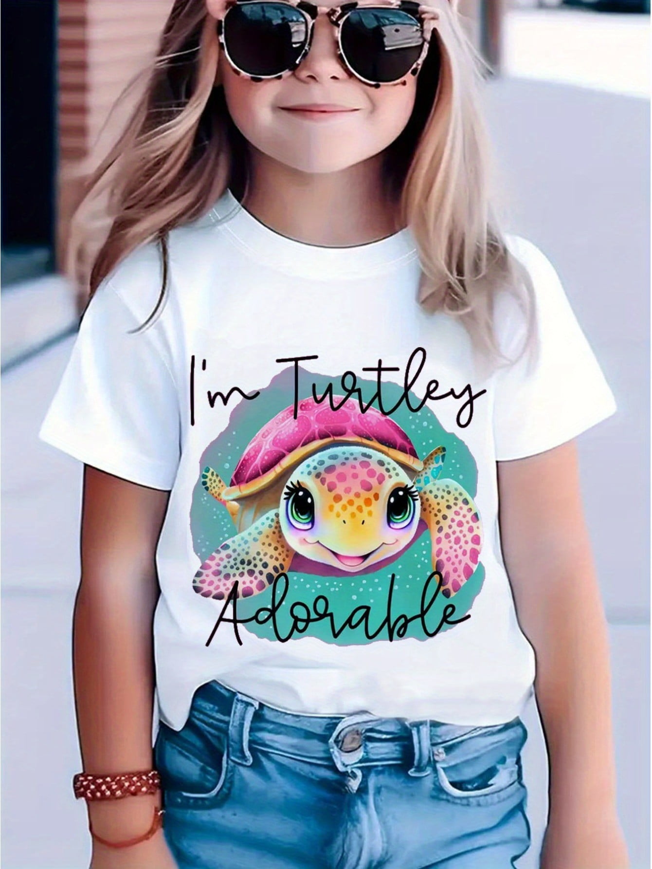 Adorable Cartoon Turtle Graphic Tee for Kids - "I'm Turtles Adorable ...