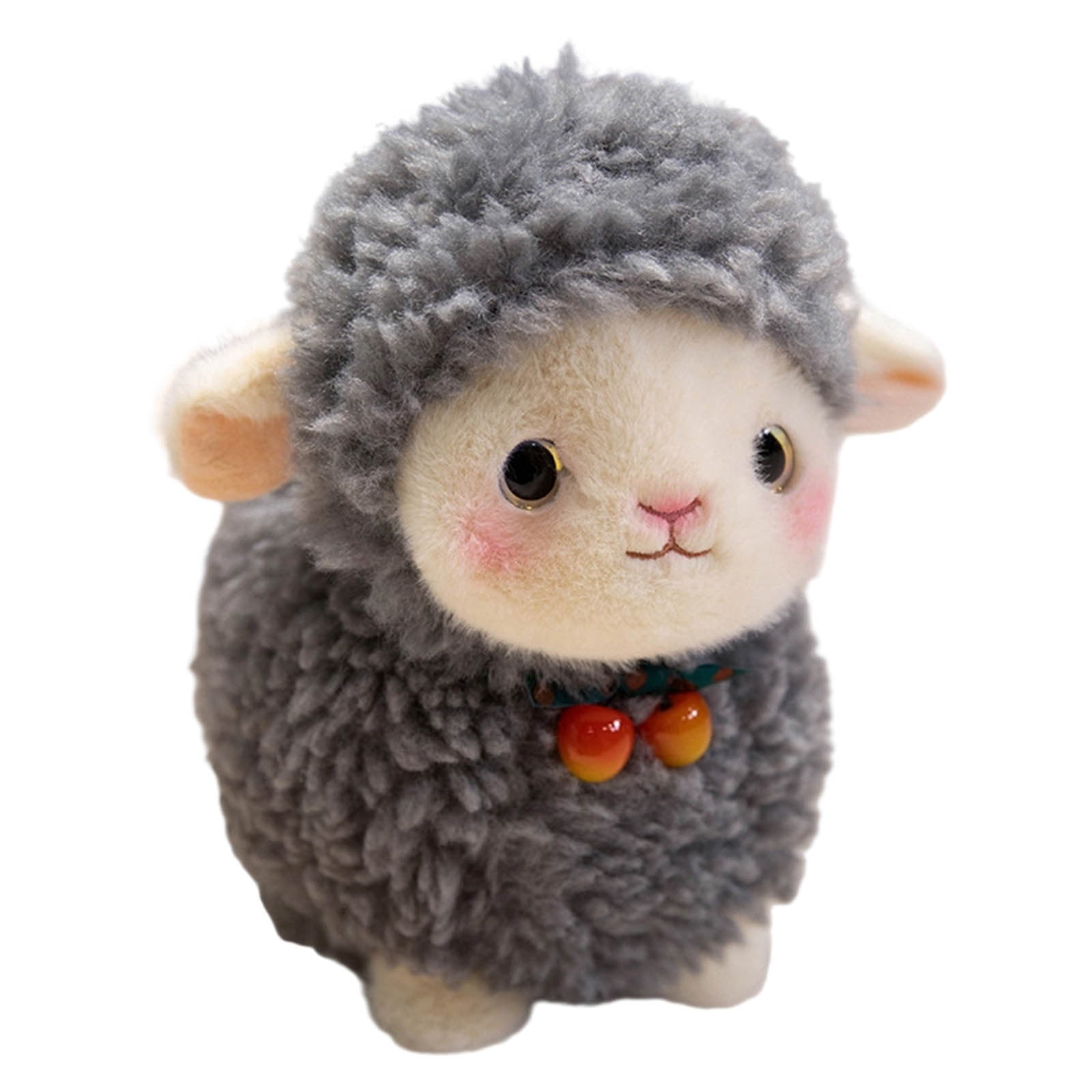 Adorable Cartoon White Lamb Stuffed Animal Soft Cuddly Sheep Doll Ideal ...