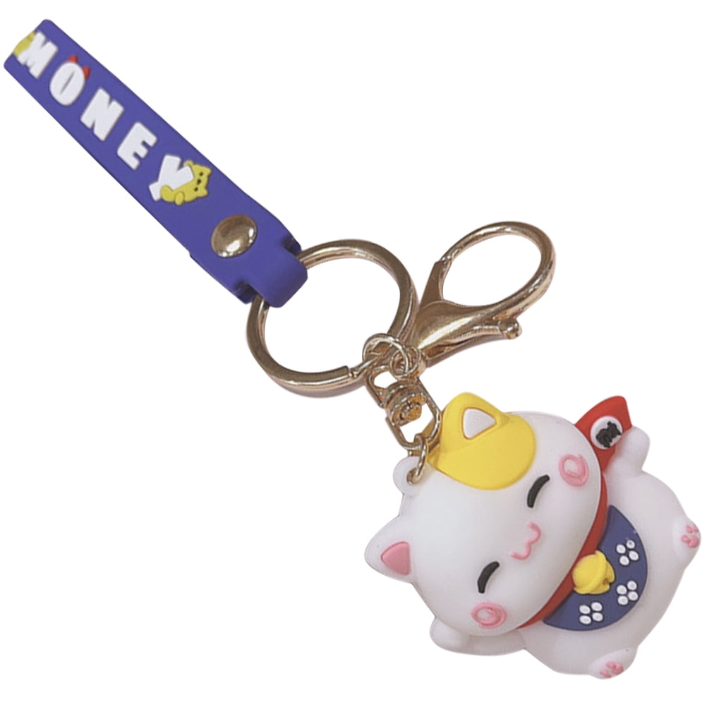 Adorable Cat Keychain Key Ring Pendant Backpack Keychains Key Holder ...