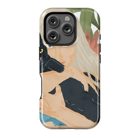 Adorable Cat Lover Theme Phone Cover with Cute Art for iPhone 11 to 16 ...