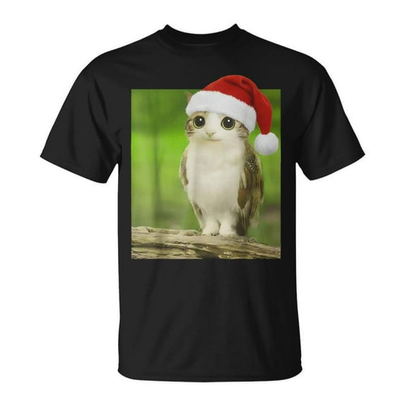 Adorable Cat Owl Brainrot Meme Meowl Funny Christmas Holiday Unisex T ...