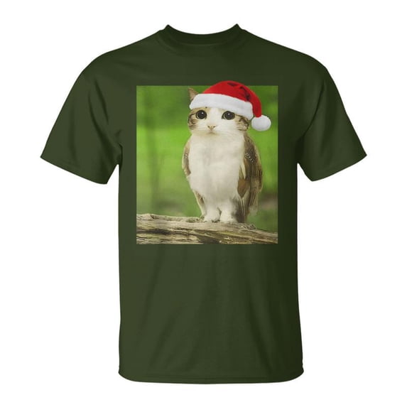 Adorable Cat Owl Meme Meowl Christmas TShirt - Walmart.com