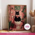 Adorable Cat Pooping Matte Paper Cute Pet Restroom Poster Art Unframed ...