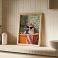 Adorable Cat Showering Cute Kitten Bath Animal Restroom Poster Unframed ...