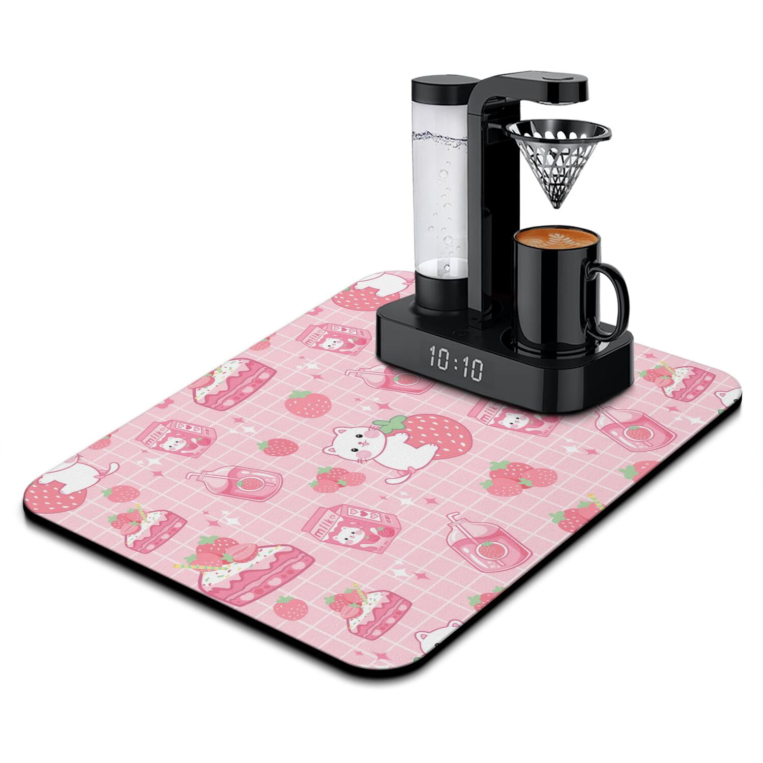 Adorable Cat-Themed Print Coffee Station Mat - Boho Cat Aesthetic ...