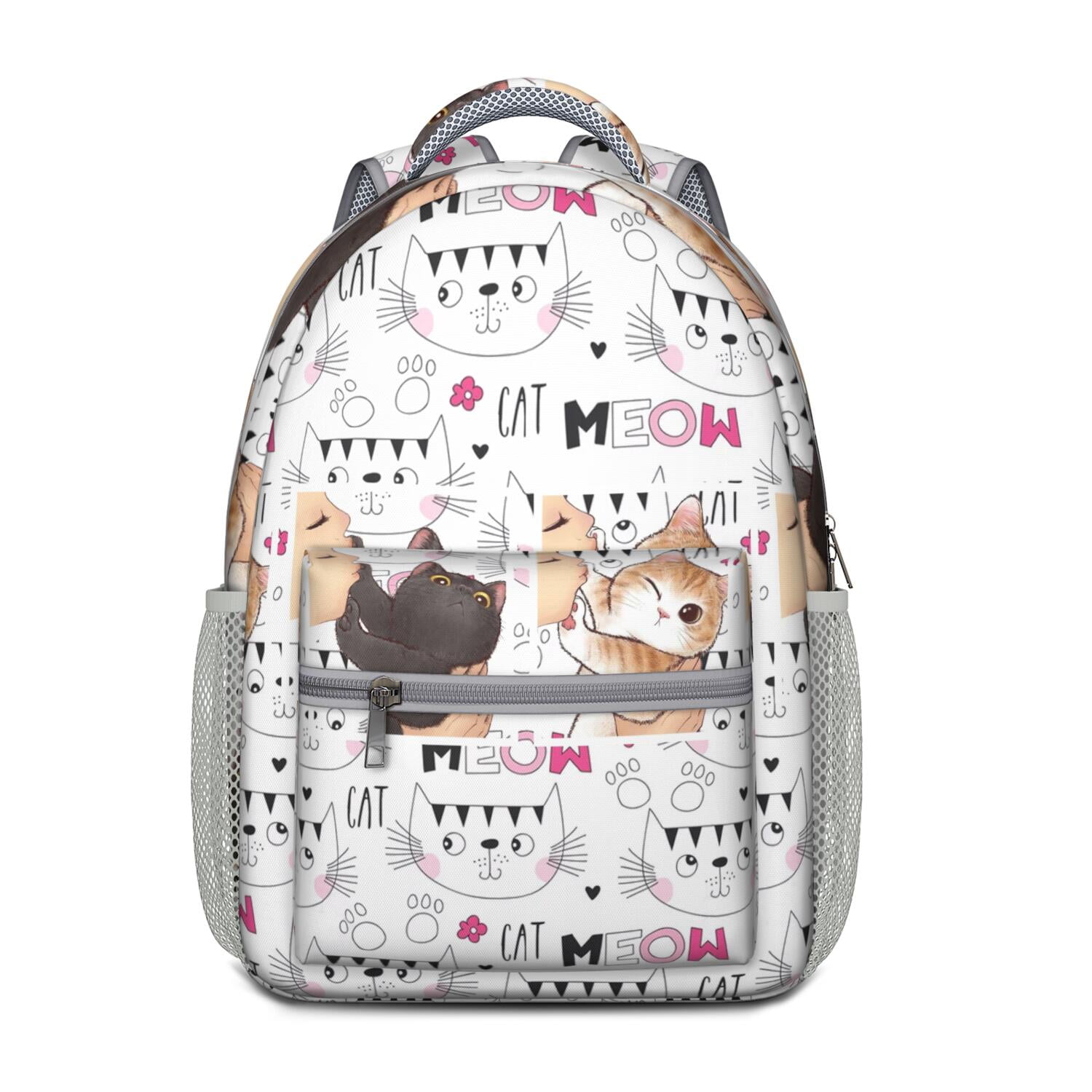 Adorable Cat-Themed Waterproof Backpack - Organized Storage ...