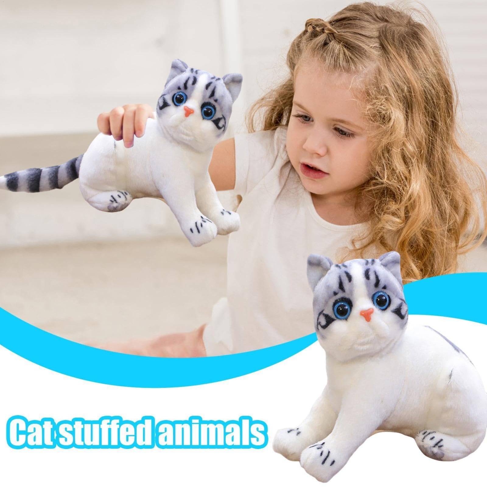 Adorable Cat Toy Collectible Animal Doll Cute Stuffed Figurine For ...