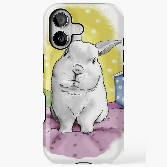 Adorable Cheerful Themed Cute Rabbit Phone Case with iPhone 17 to 11 ...