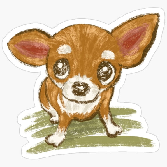 Adorable Chihuahua Sticker Phone Decal Water Bottle Stickers Car Decals ...