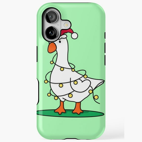 Adorable Christmas Goose Cute Holiday Bird Lover Phone Case 17 16 15 14 ...