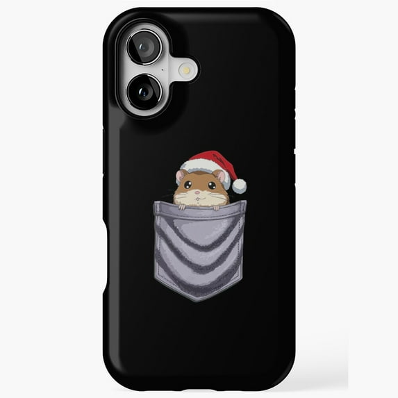 Adorable Christmas Hamster in a Pocket Phone Case 17 16 15 14 13 12 11 ...