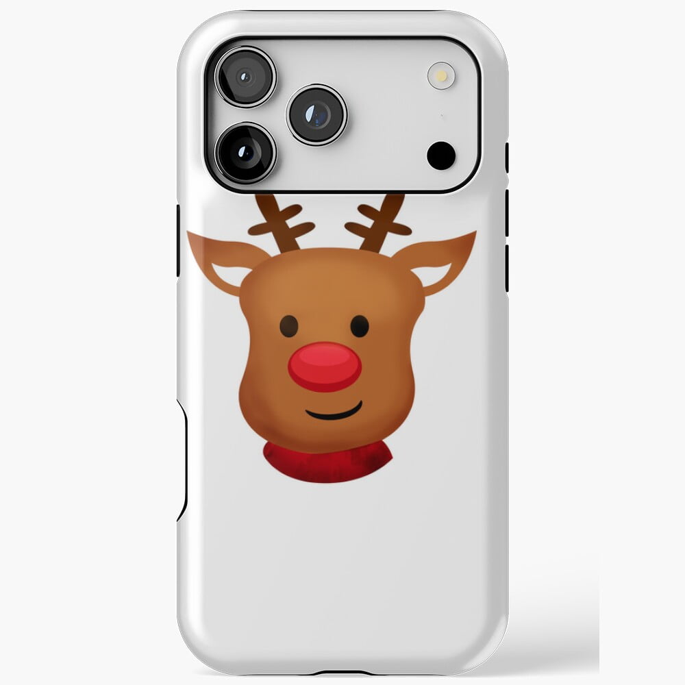 Adorable Christmas Reindeer Protective Case for iPhone 11 12 13 14 15 ...