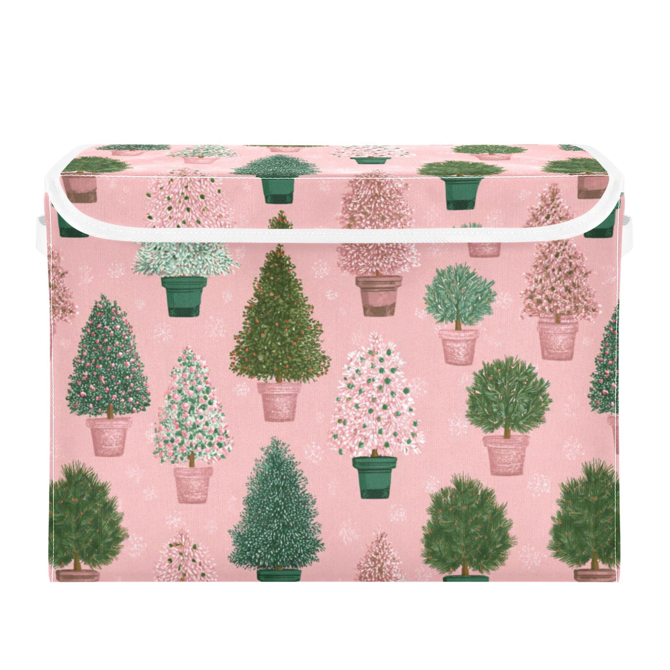 Adorable Christmas Tree Potted Plant Foldable Storage Bins with Lids ...