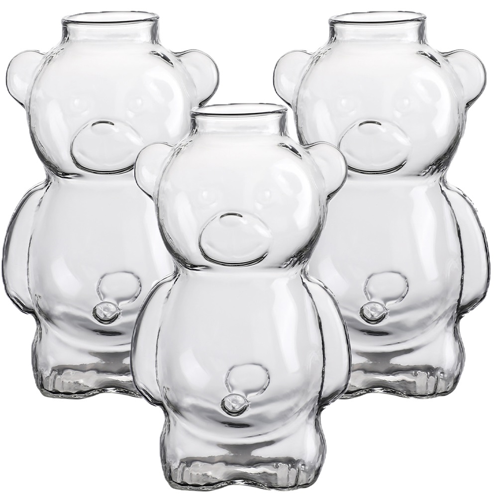 Adorable Clear Bear Glass Cup, Teddy Bear Glass - 11oz Lovely Drinking ...