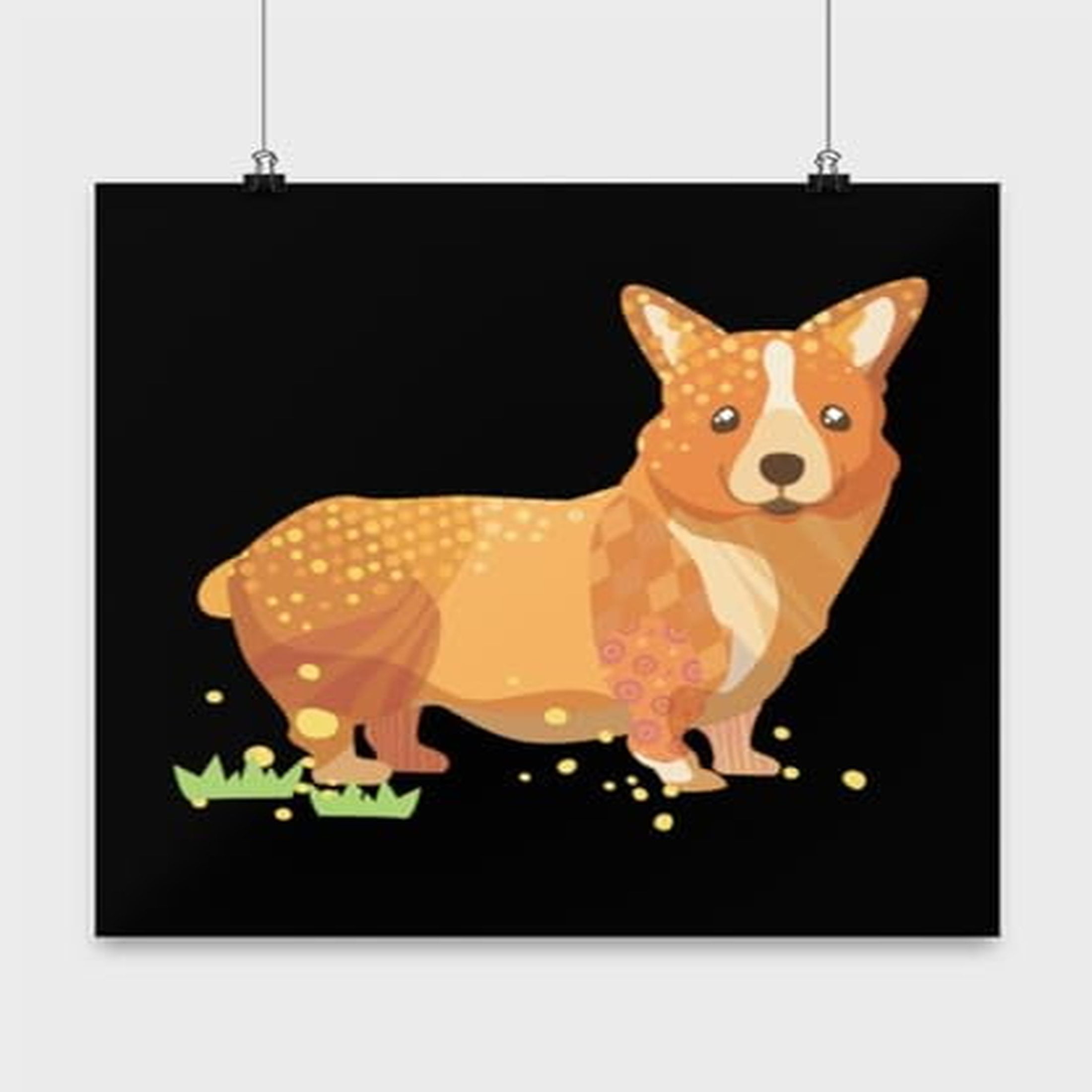 Corgi Wall Art - Pet Lovers - 13x13 Poster Print - Cute Animal Decor ...