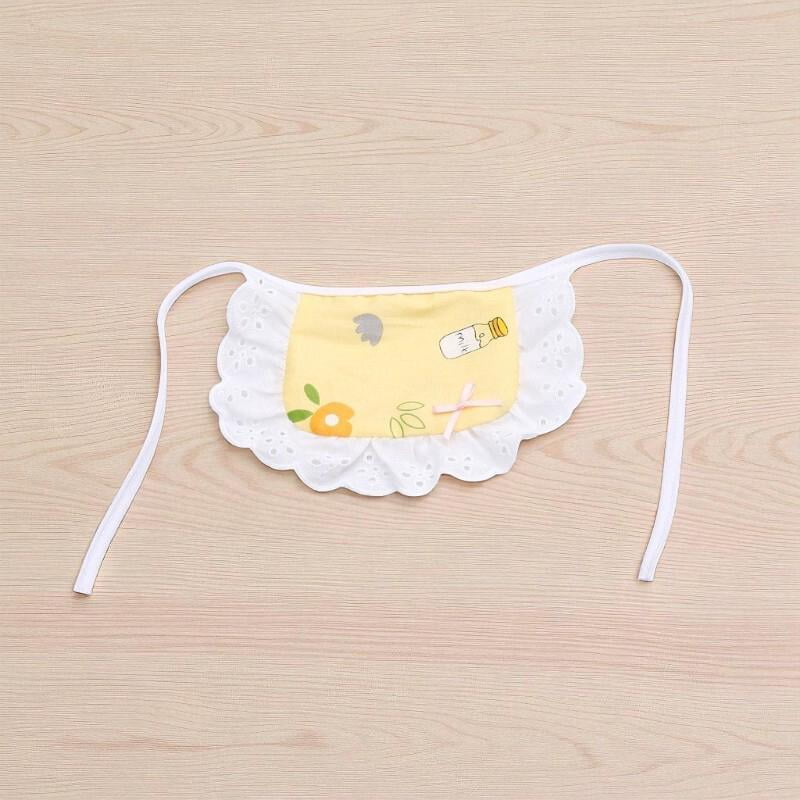 Adorable Cotton Pet Bib for Cats and Dogs M Size Stylish Printed Drool ...