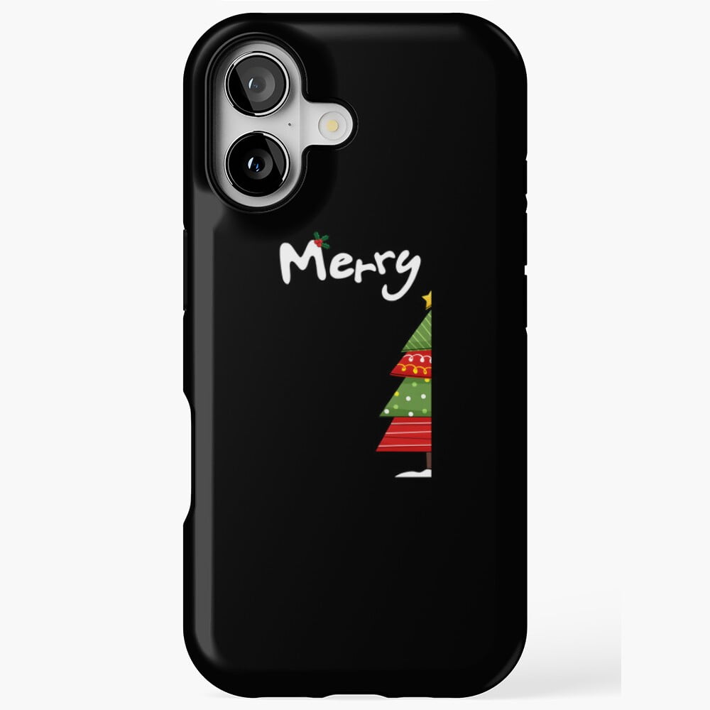 Adorable Couple Matching Merry and Bright Holiday iPhone 17 through 11 ...