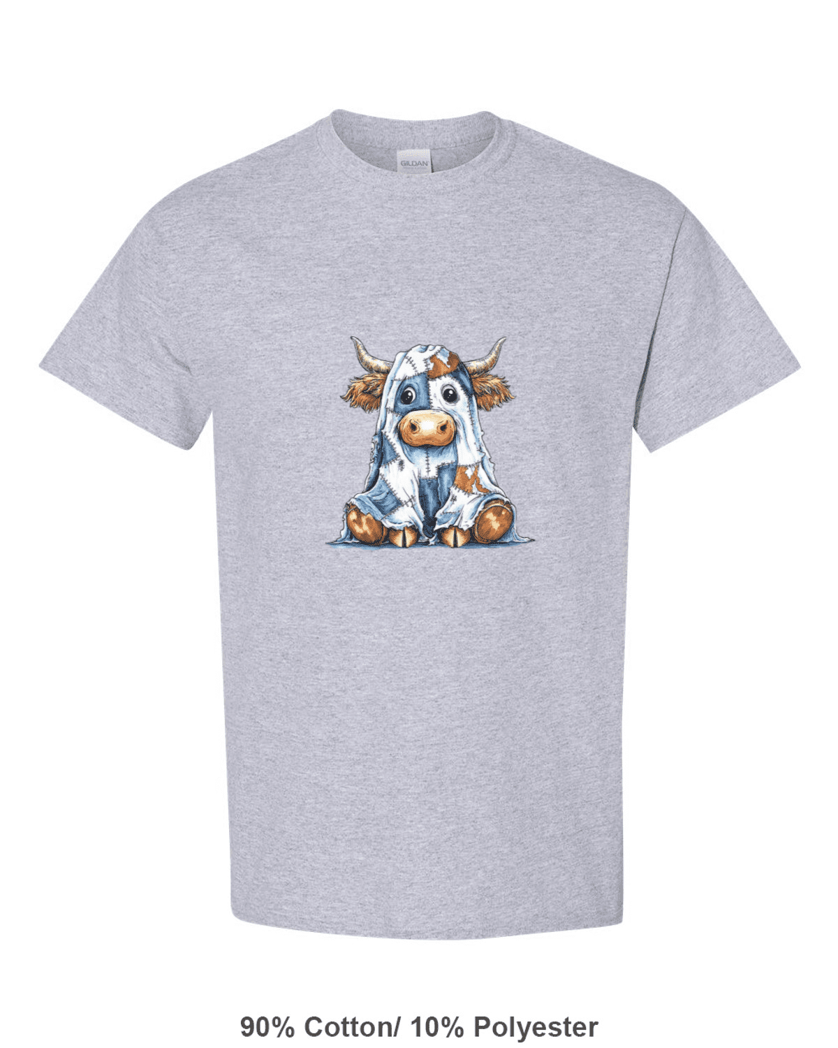 Adorable Cow Wearing Ghost Sheet Funny Cartoon Halloween Animal Spirit ...