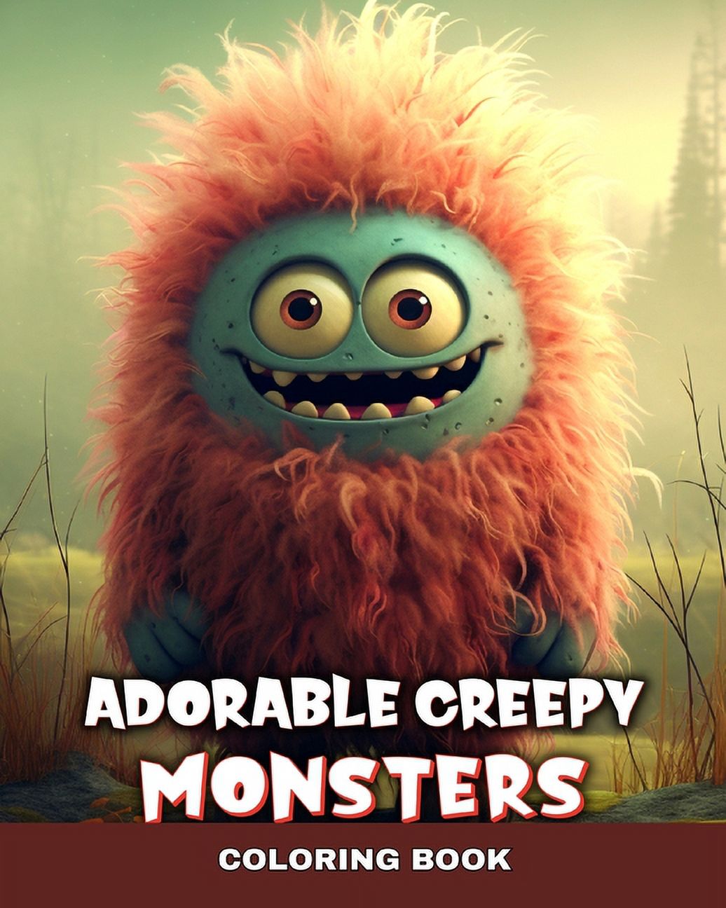 Adorable Creepy Monsters Coloring Book: Coloring Pages for Adults and ...