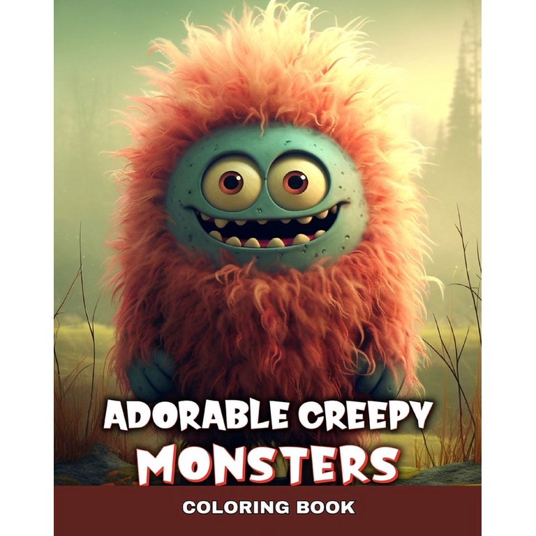 adorable creepy monsters coloring book