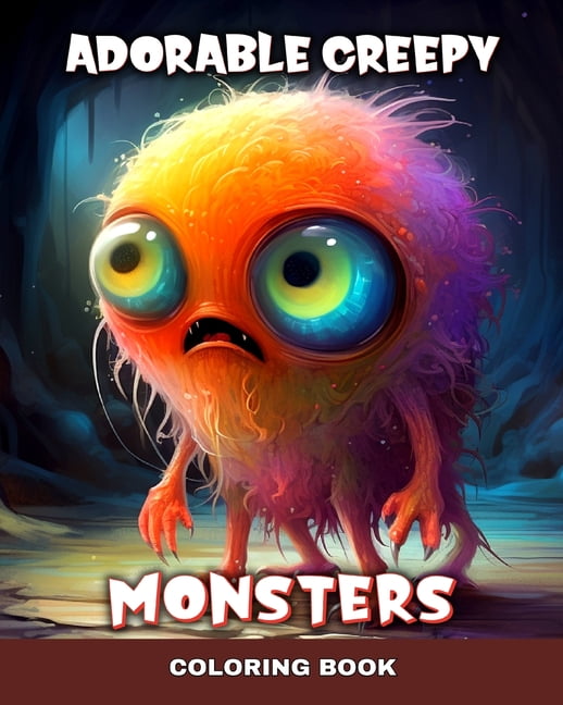 Adorable Creepy Monsters Coloring Book: Cute Mini Monsters, Fantasy ...