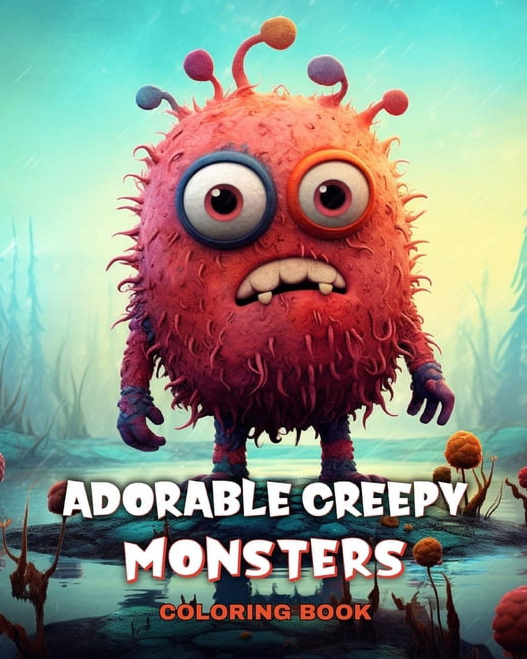 Adorable Creepy Monsters Coloring Book: Fantasy Creatures Coloring ...
