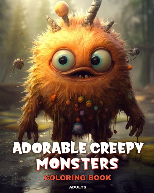 Adorable Creepy Monsters Coloring Book for Adults: Coloring Pages for ...