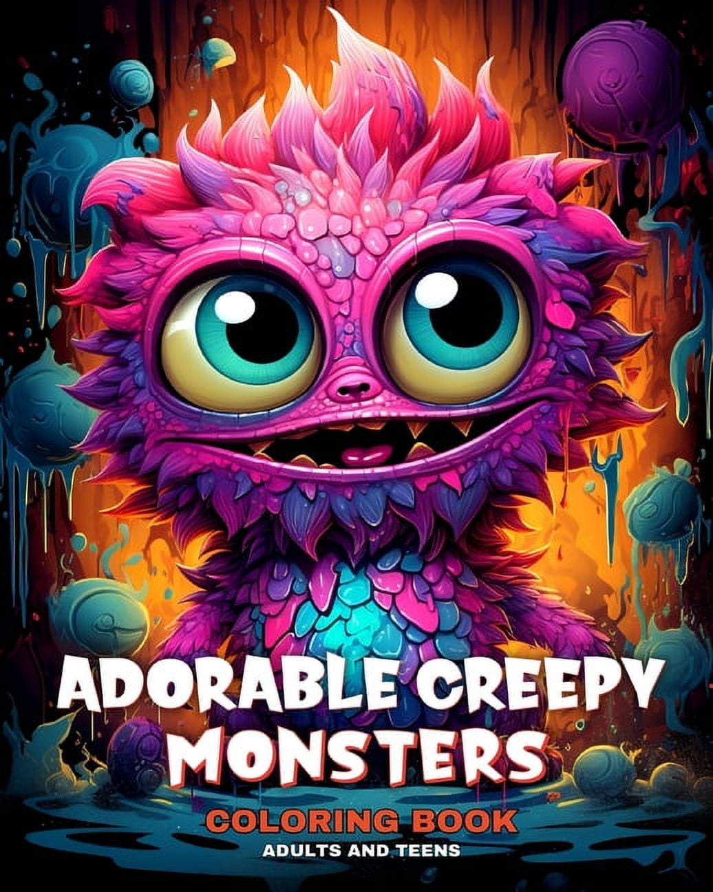 Adorable Creepy Monsters Coloring Book for Adults and Teens: Coloring ...